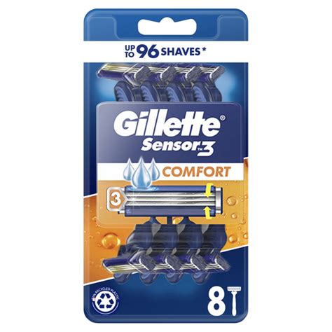Gillette Sensor 3 Comfort Disposable Razors 8 Pack Target Australia