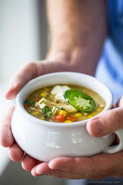Healthy White Chicken Chili Recipe Joyful Healthy Eats
