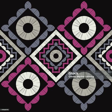 매끄러운 패턴을 도트 폴카 도트 민족 인물의 모자이크 패턴 질감 0명에 대한 스톡 벡터 아트 및 기타 이미지 0명 긁힌 기하 Istock