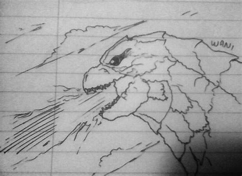 Sketch Godzilla Atomic Breath By WaniRamirez On DeviantArt