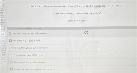 Solved Let Ah And K Be Arbitrary Real Numbers With A 0