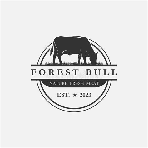 Retro Vintage Farm Cattle Angus Livestock Beef Emblem Label Logo Design