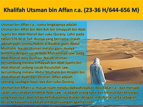 Khalifah Utsman Bin Affan Meninggal Pada Tahun Sinau