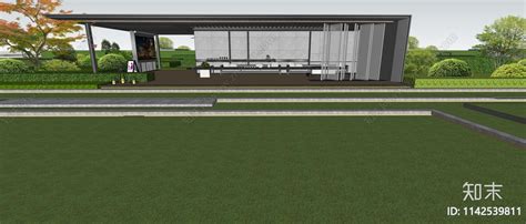 现代小区廊架su模型下载【id1142539811】知末su模型网