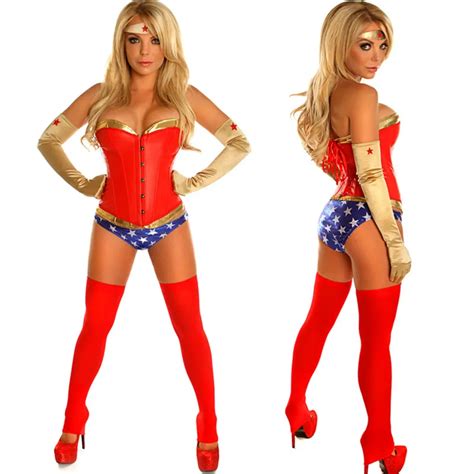 S Xxl New Adult Women Sexy Wonder Woman Superwoman Superhero Halloween Costume Hot Cosplay