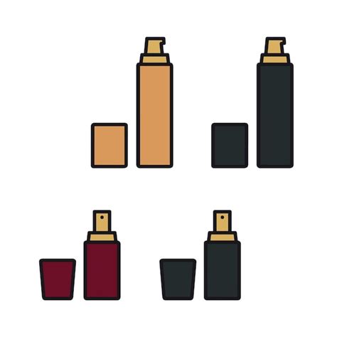 메이크업과 얼굴 스프레이 벡터 일러스트 레이 션 프리미엄 벡터