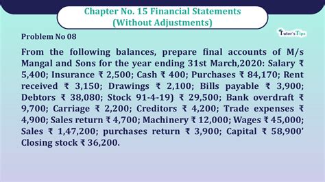 problem no 08 chapter no 15 unimax class 11 tutor s tips