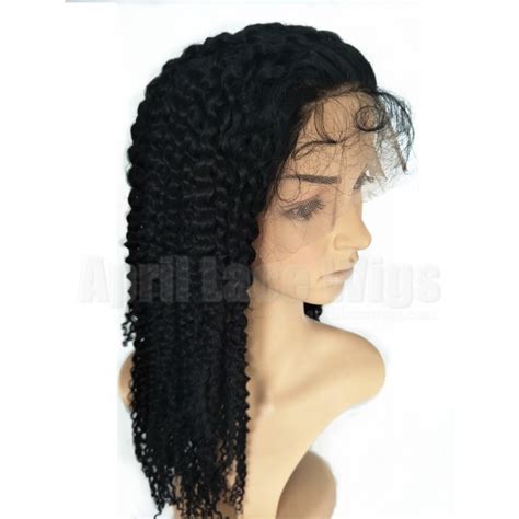 Indian Remy Jerry Curl Glueless Lace Front Wig