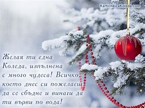 Желая ти една Коледа изпълнена с много чудеса Всичко което