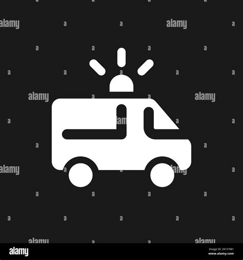 ambulance dark mode glyph ui icon stock vector image and art alamy