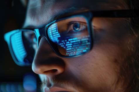 Premium Photo Focused Software Engineer Working With Big Data And Ai