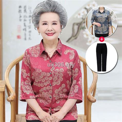 Blouse Size 45 80kg Large Size Middle Aged And Elderly Grandma Shirt