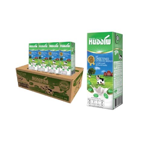 นม Uht ตราหนองโพ รสหวาน 225 มล X 36 กล่อง Nongpho Milk