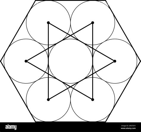 Hexagon Star Graph Scared Geometry Vector Design Elements This