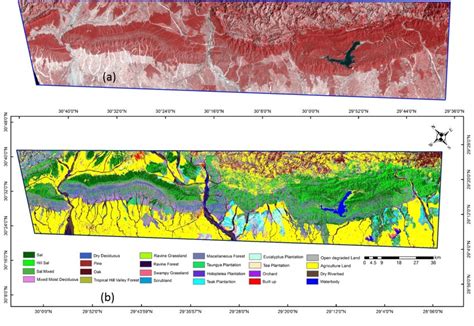 A False Colour Composite Rgb 4 3 2 Of Landsat 1 5 Multispectral