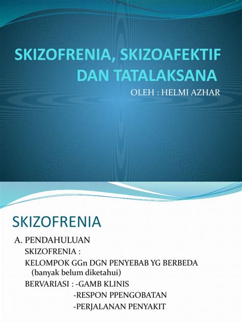 Skizofrenia Skizoafektif Dan Tatalaksana Pdf