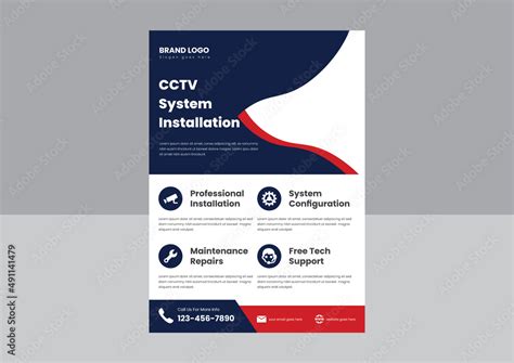 Security Camera Installation Flyer Design Real Time Security System
