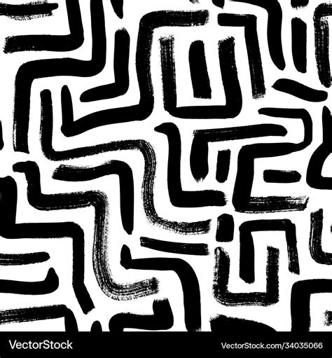 Labyrinth Geometric Seamless Pattern Royalty Free Vector