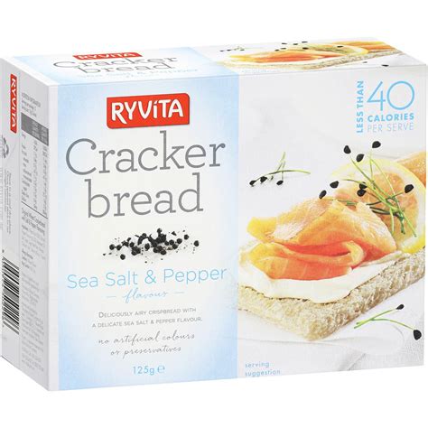 Ryvita Crackerbread Pepper 125g Woolworths