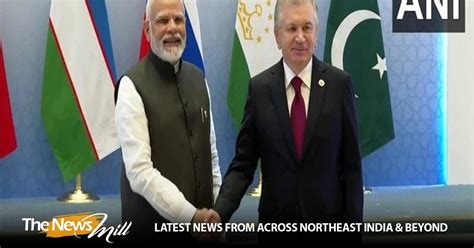 Uzbekistan President Mirziyoyev Greets Pm Modi As Sco Summit Commences