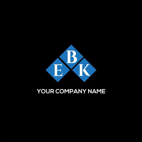 Ebk Letter Logo Design On Black Background Ebk Creative Initials