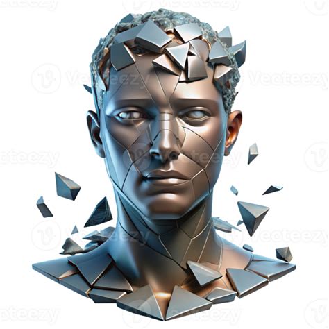 Beautiful Abstract A Fragmented Portrait Composed Of Shatter 4k 57890250 Png