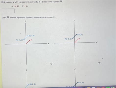 solved find a vector a with representation given by the