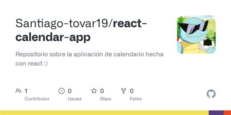 Github Santiago Tovar React Calendar App Repositorio Sobre La