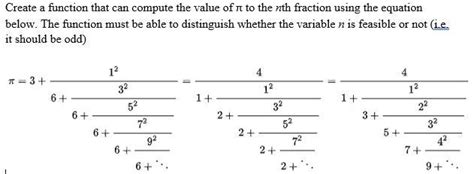 Solved Create A Function That Can Compute The Value Of To Chegg