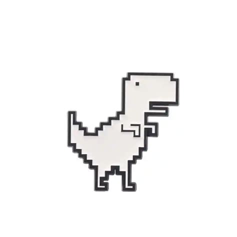 Enamel Pin Chrome Dino Nufsed Sticker