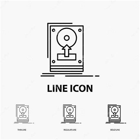 install drive hdd save upload icon in thin regular and bold line