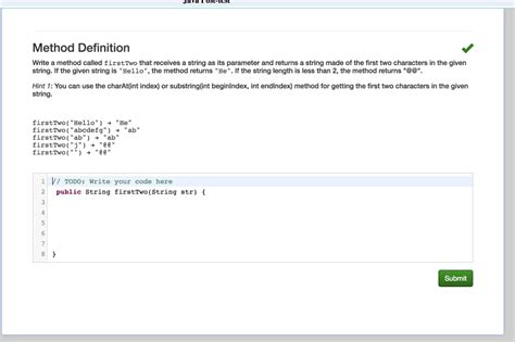 Solved Method Definition Write A Method Called Firsttwo That