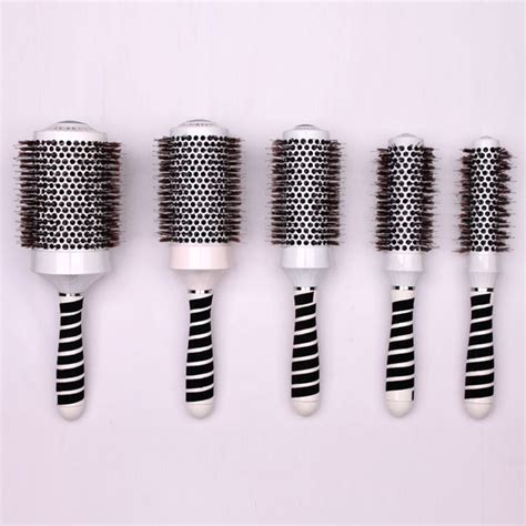 Round Thermal Hair Brush Set Professional Nano Ceramic And Ionic Barrel