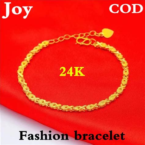 Original 24k Gold Clover Pulseras Alahas Ng Kababaihan Pulseras