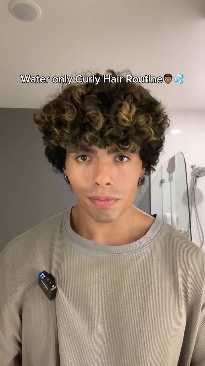 Water Only Curly Hair Routine💦🧑🏾‍🦱shorts Youtube