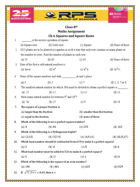 8th class maths assignment minor test 3 pdf mathematical objects