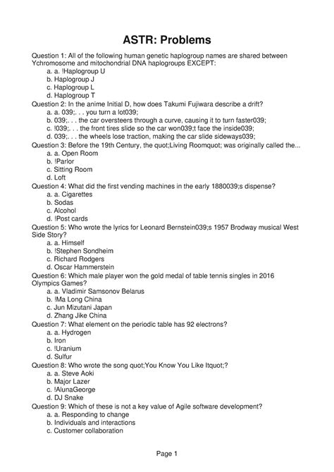 Astr122 Answer Key 6 Jdksks Astr Problems Question 1 All Of The