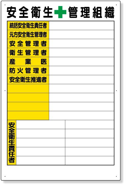 工事資材コム317 40 安全衛生管理組織表