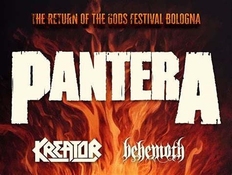 Pantera Svelata La Line Up Definitiva Del The Return Of The Gods