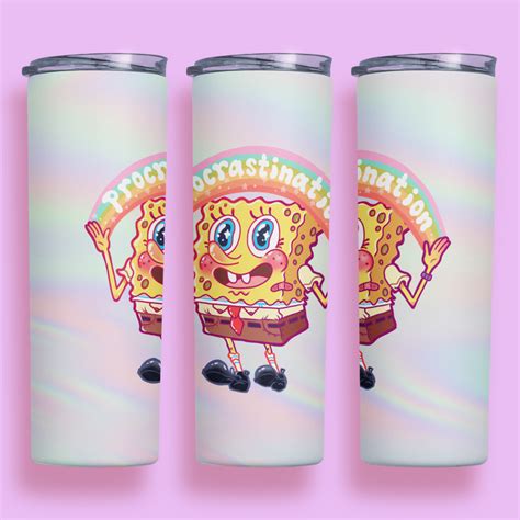 Spongebob Procrastination 20oz Tumbler Madcap And Co