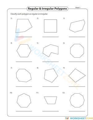 Classifying Polygons Worksheet Worksheet For 3rd 6th Grade