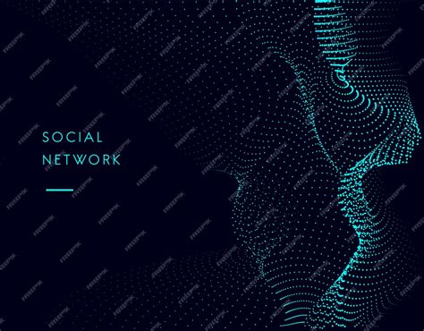 free vector data visualization particle dynamic wave pattern vector
