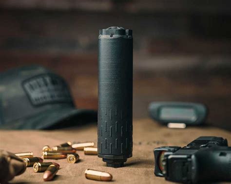 Huxwrx Flow 9k Ti 9mm Titanium Pistol Suppressor Black