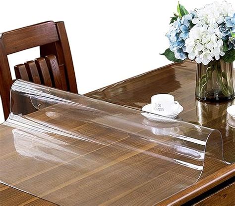 Etechmart 44 X 78 Inches Clear Pvc Table Cover Protector 15mm Thick Plastic
