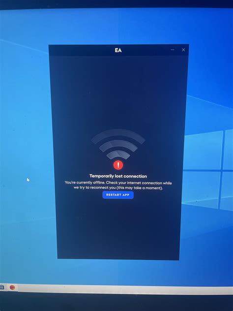 Temporarily Lost Connection Reaapp