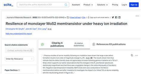 Resilience Of Monolayer Mos2 Memtransistor Under Heavy Ion Irradiation