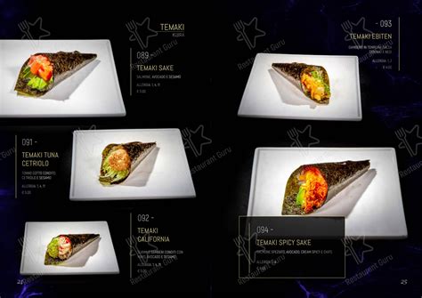Menu Da Kujira Restaurant Segrate