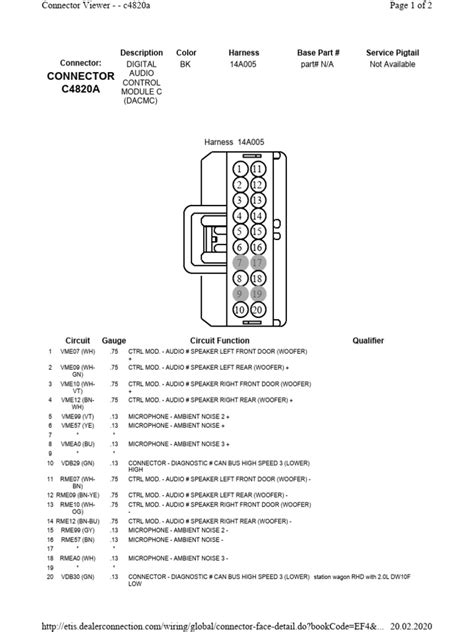Digital Audio Control Module C Dacmc Connector C4820a Pdf Loudspeaker Microphone