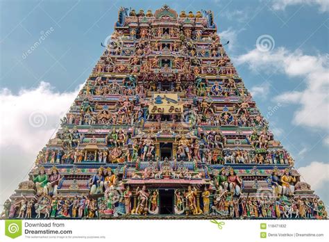 Vista Del Templo De Arulmigu Kapaleeswarar En Chennai La India Foto De
