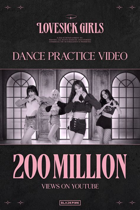 BLACKPINKs Lovesick Girls Dance Practice Video Hits Million Views on YouTube BLACKPINK CAFÉ